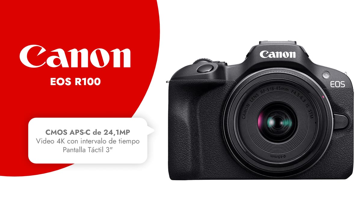 CÁMARA CANON EOS R100 MIRRORLESS APS-C - TIENDA ESTILO