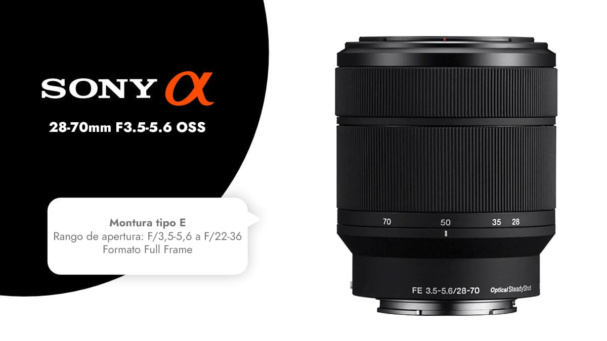 LENTE SONY FE 28-70mm, F3.5-5.6 OSS - SEL2870 - TIENDA ESTILO