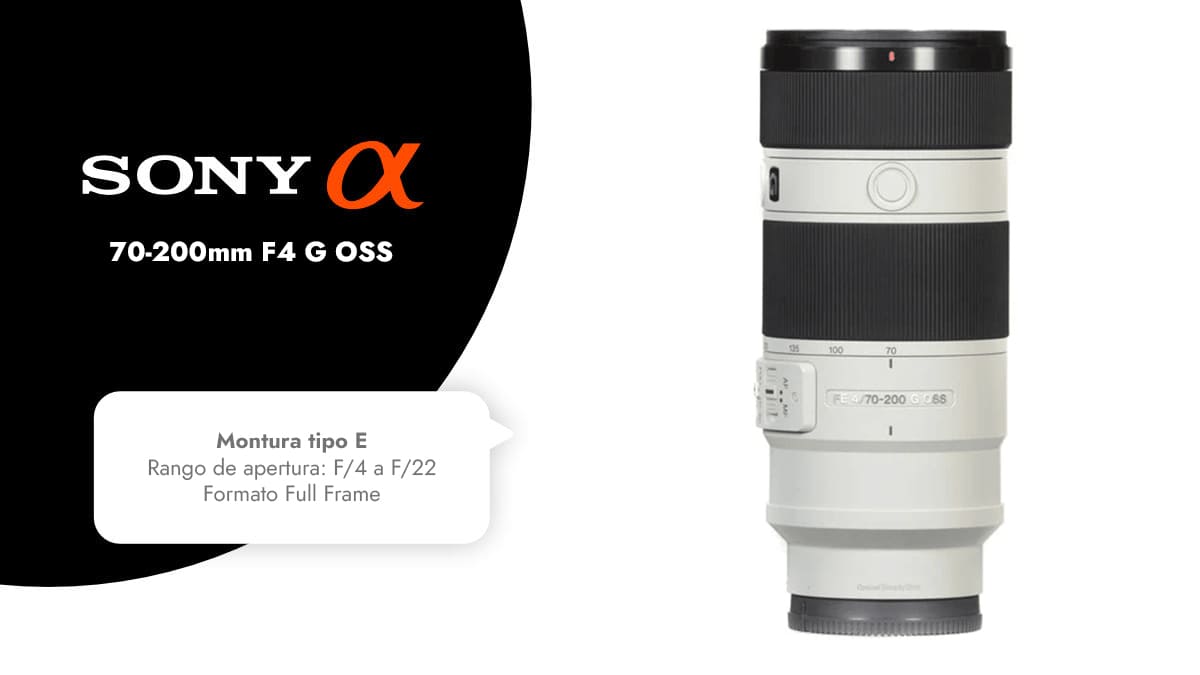 LENTE SONY FE 70-200mm F4 G OSS, TELEOBJETIVO - SEL70200G2 - TIENDA ESTILO