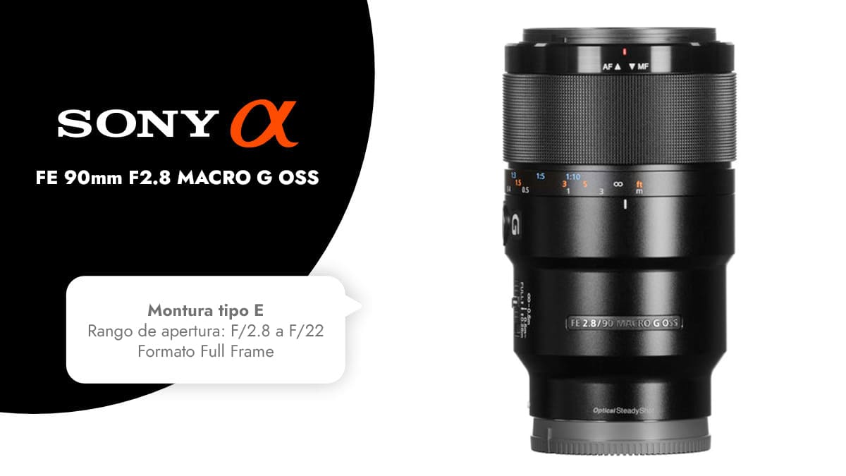 LENTE SONY FE 90mm F2.8 MACRO G OSS - SEL90M28G - TIENDA ESTILO