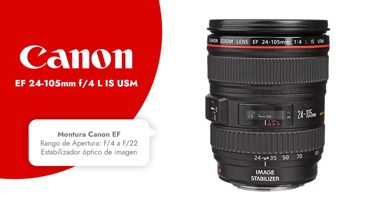 Lente Canon EF 24-105mm f/4 L IS USM - TIENDA ESTILO